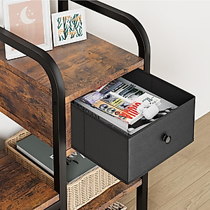 IDEALHOUSE Hall Tree Storage Bench for Entryway, Coat Rack Shoe Bench with Storage Drawer, 5-in-1 Coat Rack Storage Shelf and 8 Hooks, Coat Tree for Small Spaces, Entryway, Bedroom, Rustic Brown