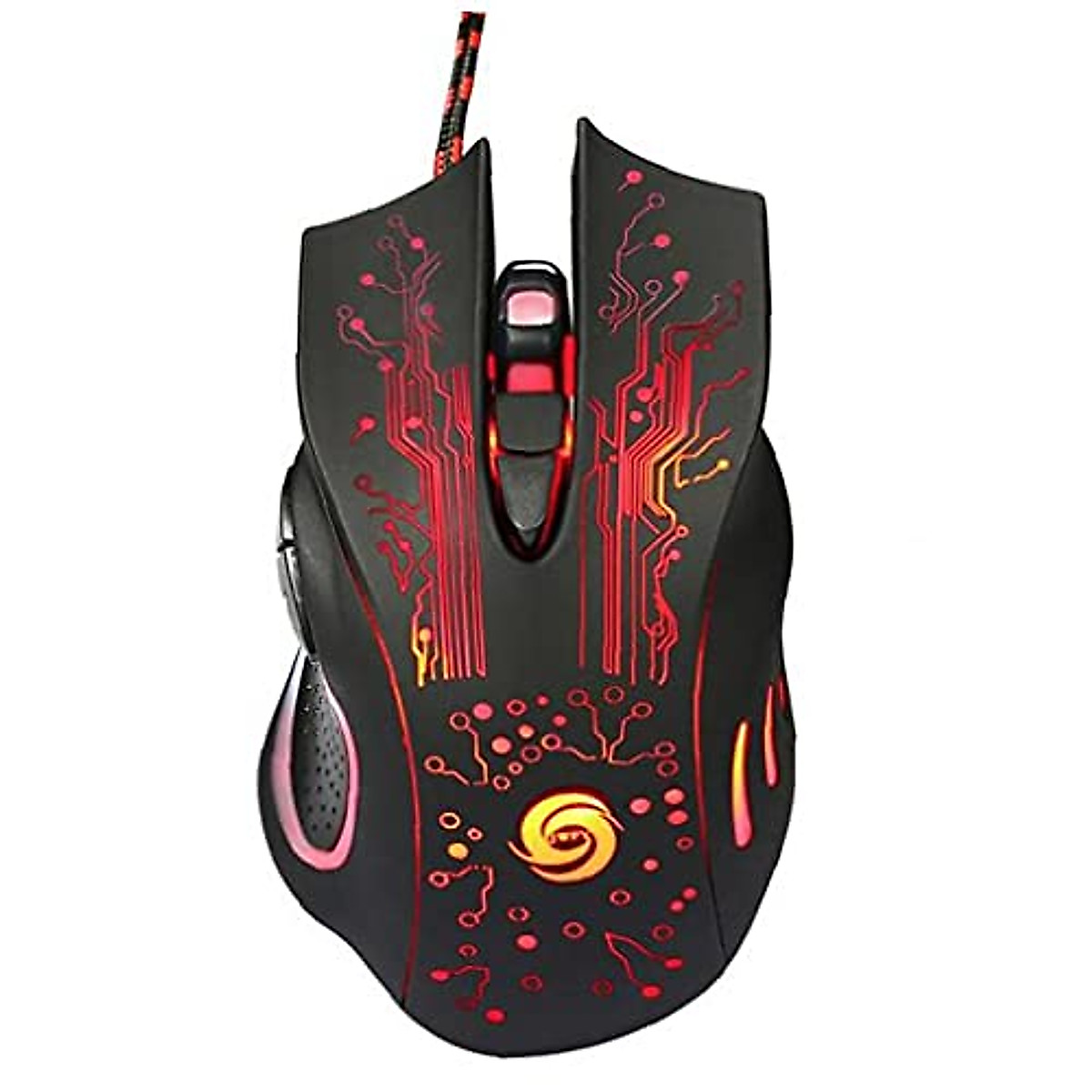 Wired Gaming Mouse Ergonomic Optical RGB Backlit USB Mice 6 Buttons with Scroll Wheel for Computers and Laptops