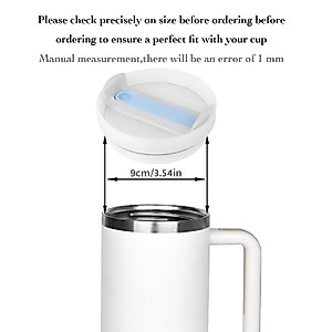 40oz Tumbler Lid for Stanley, Spill Proof Splash Resistant Tumbler Covers,Replacement cover for Stanley Cup Accessory(2 pack) (Fog, 40oz)