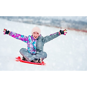 Avalanche Brands | 25" Downhill Saucer Snow Sled | Red | Durable Handles & Safe for All Ages