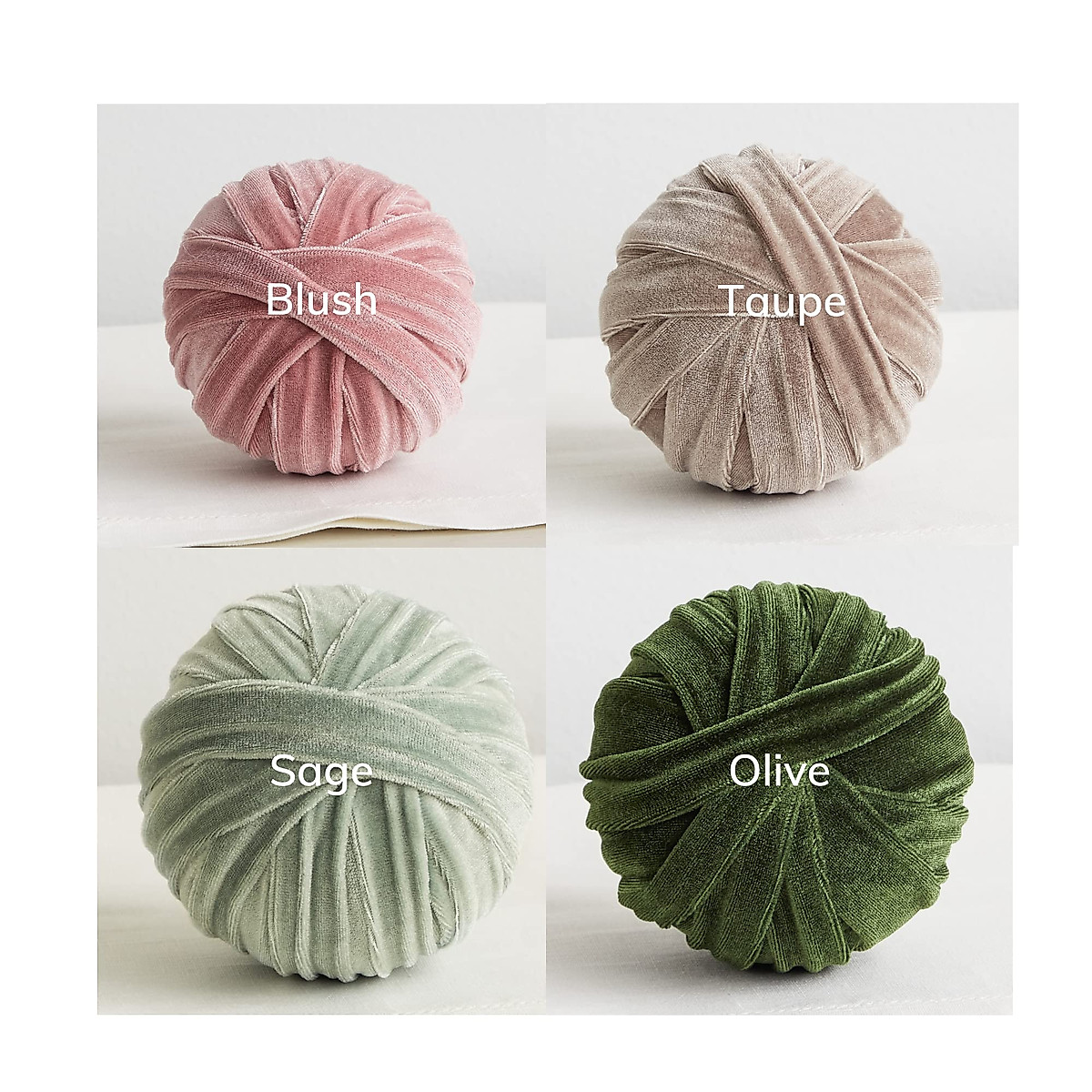 Velvet Decorative Spheres, Ball, Bookshelf Décor, Art Object, Vase Filler, Bowl Filler, Minimalist Décor, Modern Décor (CYO Small Large)