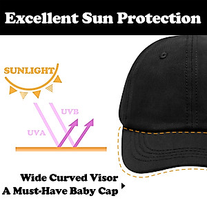 Sarfel Baby Boy Hats Baby Hats 12-18 Months Toddler Boy Hat Infant Baseball Cap Baby Baseball Cap Baby Cap Baby Snapback Hat Black