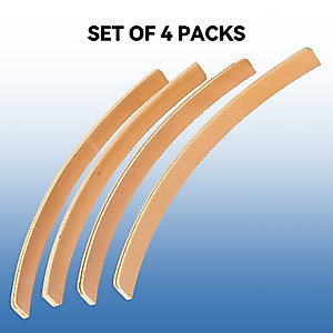 GSE Set of 4 Playing Cards Holders, Wooden Playing Card Racks for Kids, Adults and Seniors, Curved Playing Card Trays for Bridge, Hand & Foot, Rummy, UNO Card Games Playing (17.5-inch)