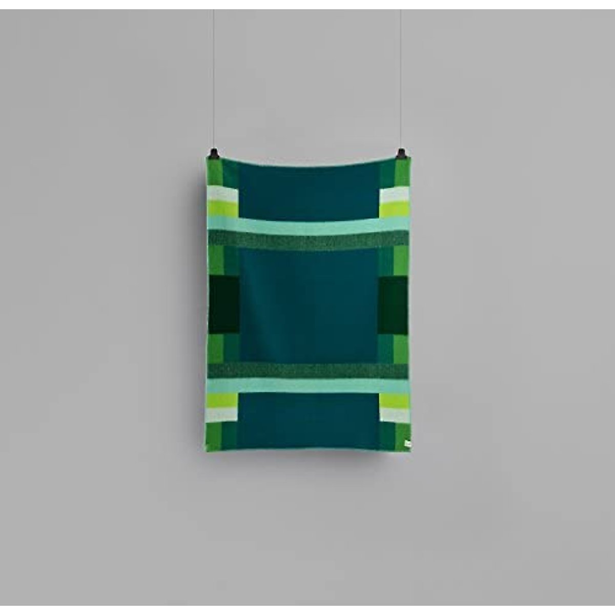 Roros Tweed Designer 100% Norwegian Wool Throw Blanket in Many Patterns (Mikkel in Green)