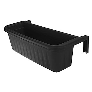 Apollo Exports International 24" Adjustable Railing Planter, Black and Burpee, 9 Quarts | Premium Organic Potting Natural Soil Mix