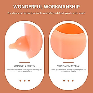 ULTECHNOVO Silicone Puppy Nipple Milk Feeder 4 Nipples Feeder, Pet Nursing Feeding Station for Puppies Kitten