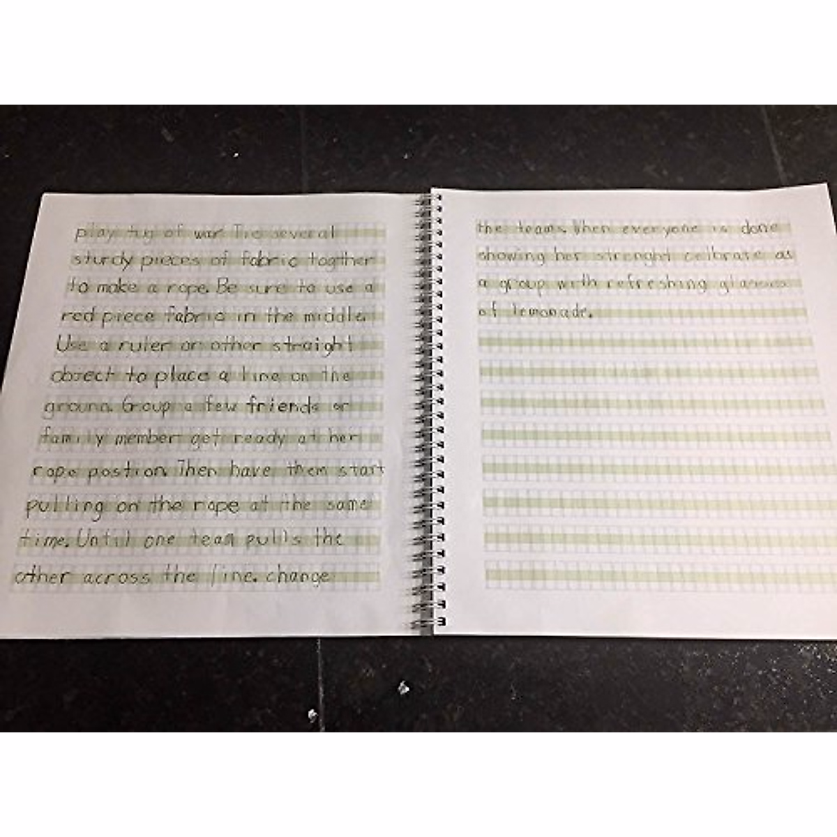 Channie’s Handwriting Improvement Spiral Notebook, Stylish Visual Writing & Printing Aid for Elementary School Students and Special Needs Kids & Teens, 120 Pages, Thick Paper, Size 10.5" x 9.5"