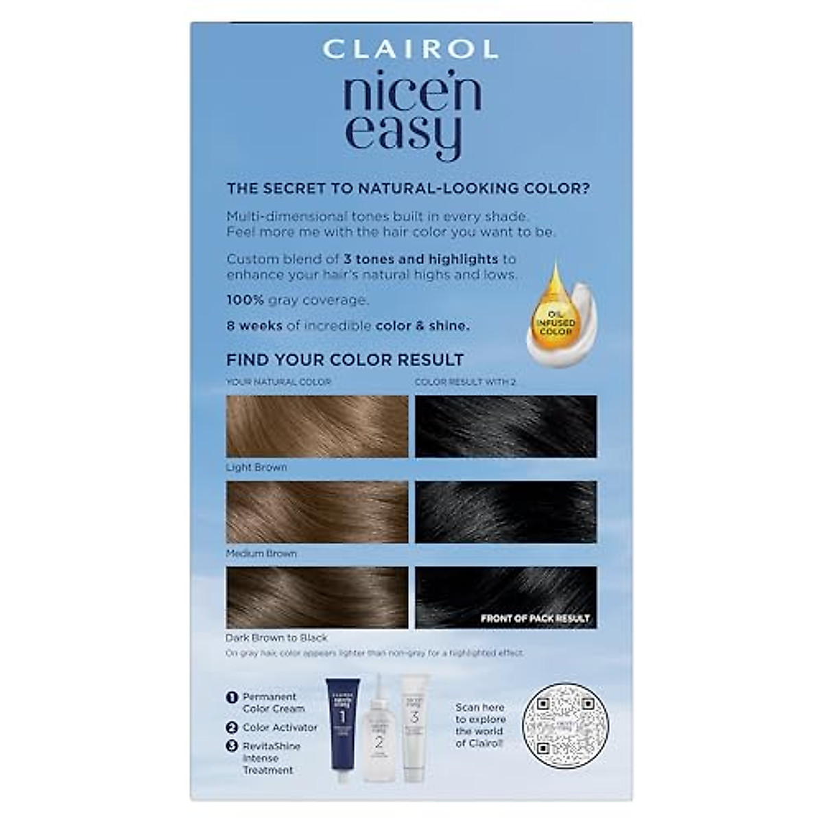Clairol Nice'n Easy Permanent Hair Color, 2 Black