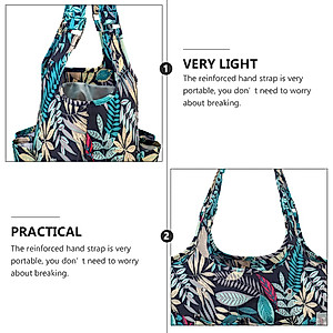 Ciieeo Storage Tote Knitting Tote Bag Yarn Storage Organizer Wool Shoulder Bags Crochet Supplies Pouches Travel Portable Yarn Bags for Crochet Hooks Yarn Balls Crocheting Kits Canvas Tote Bag