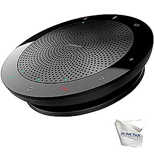 Jabra Speak 510 Bluetooth Speakerphone- Speaker for PC, MAC, Tablet, Smartphone Compatible, MS Teams Skype Version 7510-109 - Global Teck Microfiber Cloth