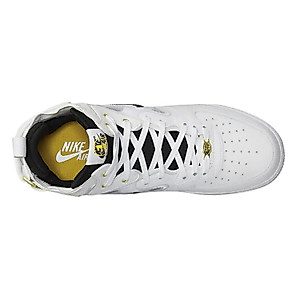 Nike mens Air Force 1 Mid React Shoes, White/Black-yellow Ochre, 11