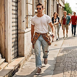 Jousen Men's Casual Shoes Memory Foam Mens Fashion Sneakers 3 Eyelets Business Dress Sneaker (A81Q06 Dark Brown 10.5)