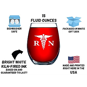 Funny Bone Products Nurse Gifts For Women RN – Good Day, Bad Day, Don’t Ask Novelty Wine Glass 15 OZ – Funny Gifts For Nurses, For Women, For Men, RN Nursing Gifts, CoWorker Gift, Nursing Students