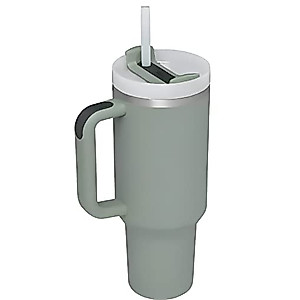 40oz Quencher Adventure modern tumbler, Stainless Steel Vacuum Insulated Tumbler, Travel Tumbler With Lid and Straw comes with silicone bumper free (bay leaf)