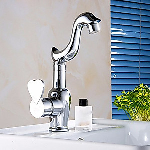SJQKA-Basin hot and cold water faucet, all copper faucet, basin hot and cold water faucet, multifunctional water-saving rotary water tap