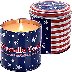 2 Pack Citronella Candles Outdoor and Indoor, 16Oz Natural Soy Wax Jar Candles with Citronella Oil for Patio Yard Deck Home, Summer Gift for Family Friends and Colleagues