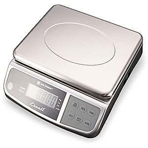 San Jamar Stainless Steel M-Series Digital Food/Kitchen Scale, 66lb Capacity, Silver