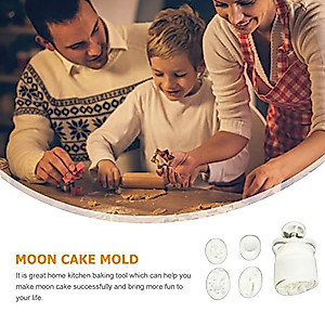 Happyyami 1 Set Hand Pressure Biscuit Mold - autumn mold mooncake cutter stamp cake molds cookie mooncake molder cupcake jelly mooncake tool mooncake shaper white plastic child mousse candy