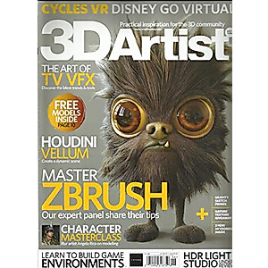 3D ARTIST MAGAZINE, THE ART OF TV VFX JUNE, 2019 ISSUE # 132 PRINTED IN UK (PLEASE NOTE: ALL THESE MAGAZINES ARE PET & SMOKE FREE MAGAZINES. NO ADDRESS LABEL. (SINGLE ISSUE MAGAZINE)