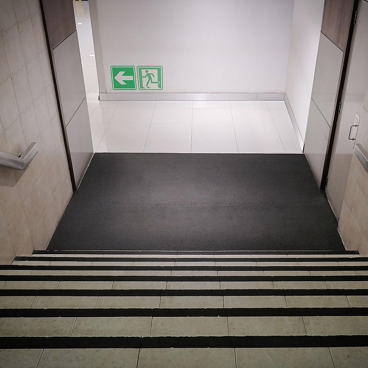 Ashoaza Emergency Exit Sign Glow in the Dark Exit Decals, 8 pcs, (cm 15x15), Running Man Sign with Directional Arrow of Exit Light Stickers