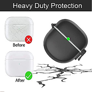 ULITIQ Locking Case Compatible with Bose QuietComfort Earbuds II, Bose QuietComfort Earbuds II Case with Lock, Keychain and Strap/Lanyard, Cool Bose QuietComfort II Case Cover for Women Men, (Black)