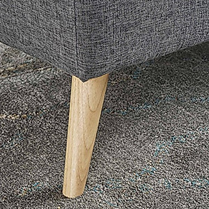 Christopher Knight Home Bridie Mid-Century Modern Loveseat, Grey Fabric