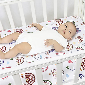 Floral Rainbow Crib Sheet Set