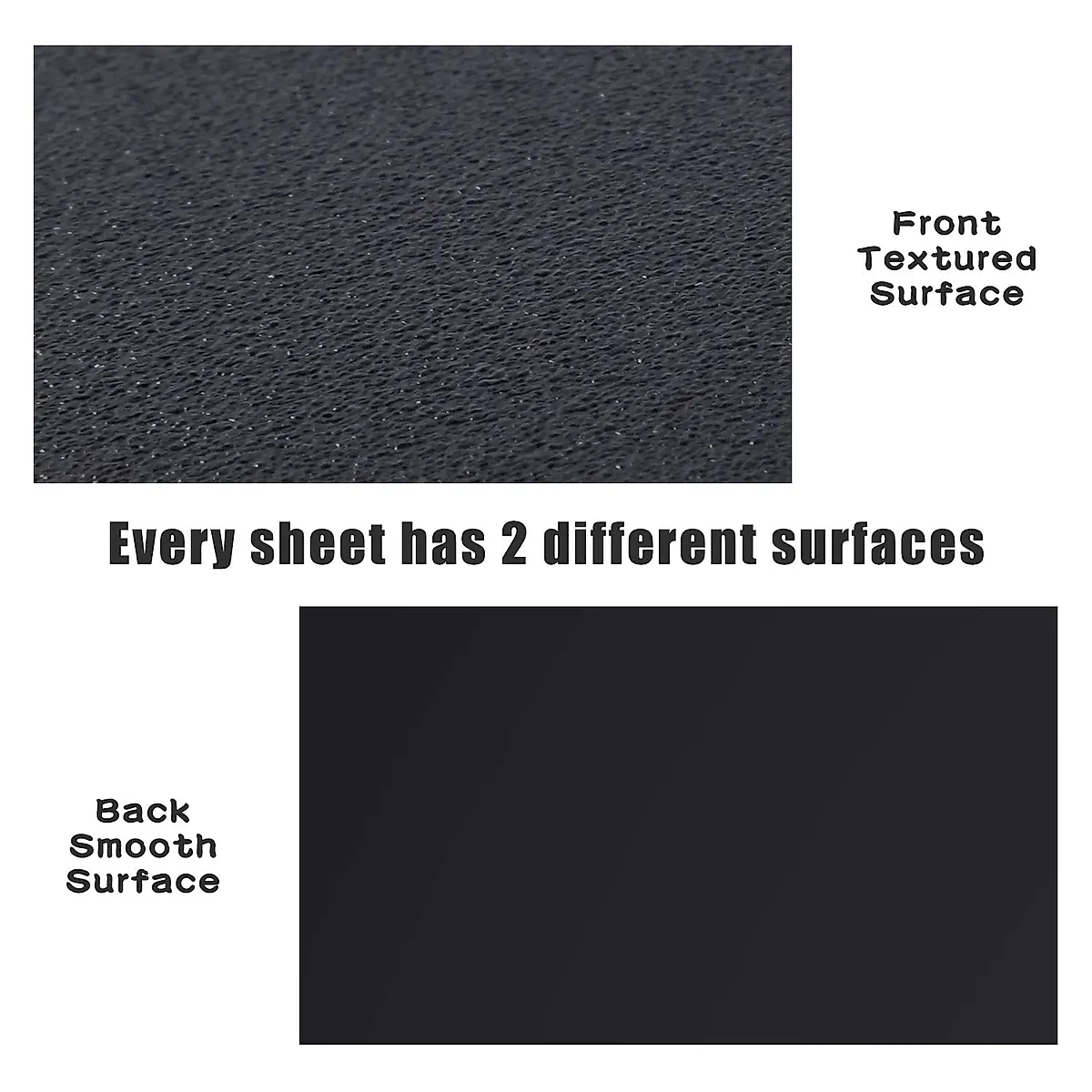 Zuvas Black ABS Plastic Sheet 12" x 16" x 2mm 6 Pack, Flexible Than Plexiglass Sheet, Moldable Than Acrylic Sheet, DIY Materials for Home Decor, Handcrafts (Matte & Textured Finish)