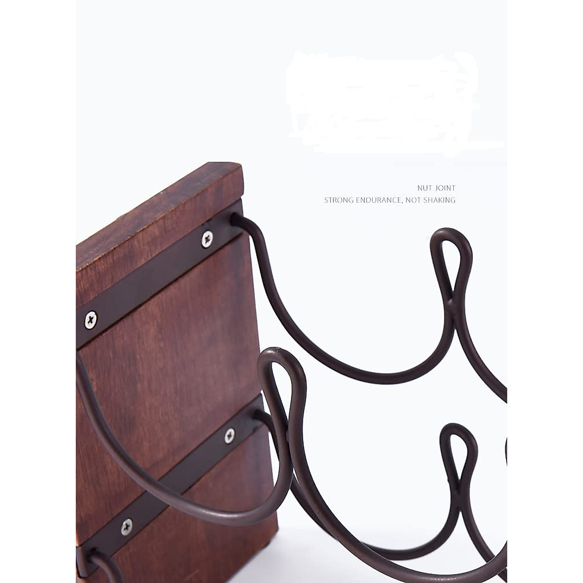 DYT 2 Tier Tabletop Wood Wine Holder Wood Wine Rack Counter Wine Holder for 6 Bottles,Freestanding Wine Storage for Kitchen Home Bar Storage and Kitchen Decor,Brown