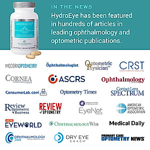 HydroEye Softgels - Dry Eye Relief - Features GLA, EPA, DHA and other Key Nutrients - 120 Count