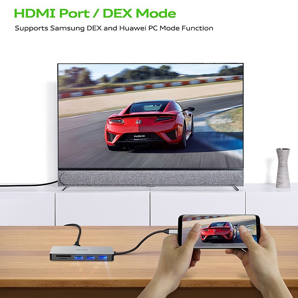 USB C to HDMI Adapter, 7 in 1 USB-C Hub Multiport Adapter with 4K HDMI, 100W PD, USB 3.0/2.0 Port, SD/Micro SD Card Reader, Portable Docking Station for MacBook Pro/Air/iPad/Dell XPS/Nintendo Switch