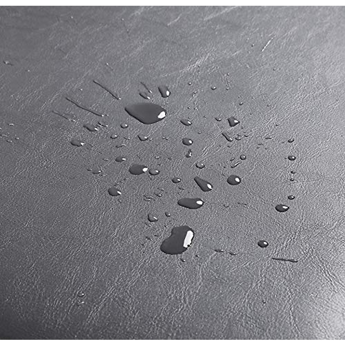 Yaheetech Set of 4 Dining Chairs Faux Leather High Back Kitchen Chair Upholstered Armless Side Chair with Waterproof Surface and Wood Legs for Home and Restaurant, Gray