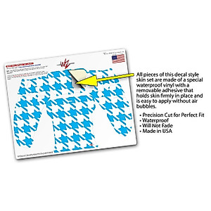 WraptorSkinz Skin Wrap compatible with Sony PS5 DualSense Controller Houndstooth Blue Neon (CONTROLLER NOT INCLUDED)