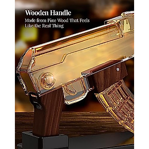 Gifts for Men Dad, Kollea 17.6 Oz Whiskey Decanter Set with 3 Oz Detachable Liquor Dispenser 6.75 Oz Glasses, Unique Mens Birthday Gift Ideas from Daughter, Funny Military Retirement Present