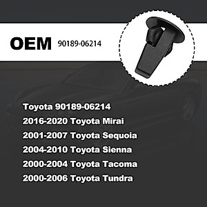 25pcs Fender Liner Screw Grommet Replacement Compatible with Toyota Tacoma Tundra, Bumper Cover Clips Grommet Screw Retainer Fastener Rivet 90189-06214