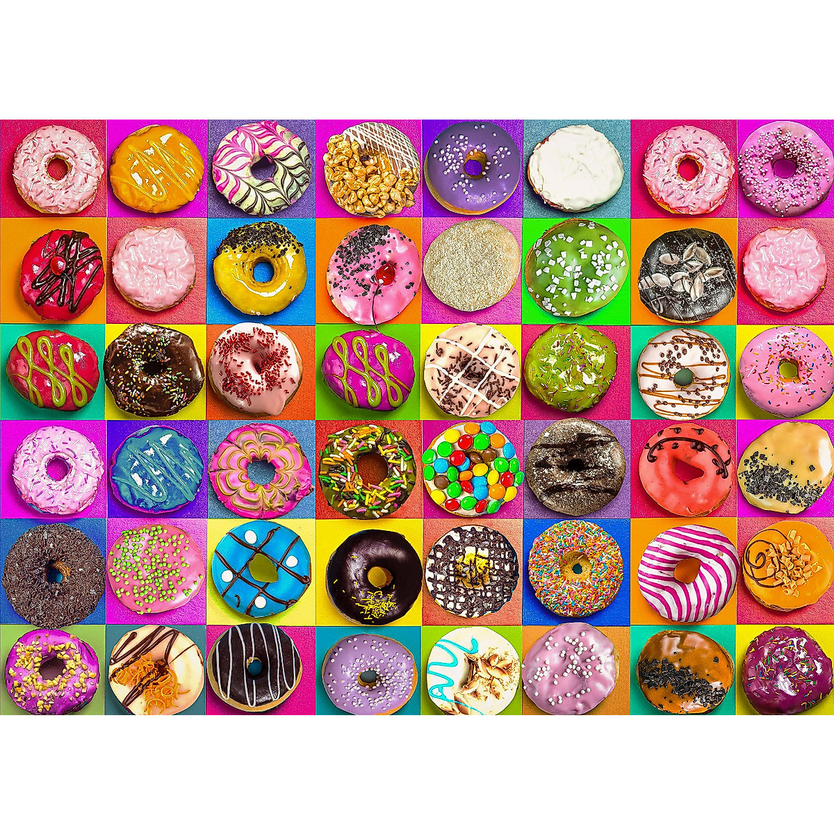 Jigsaw Puzzles 1000 Pieces for Adults, Families (Donuts) Pieces Fit Together Perfectly