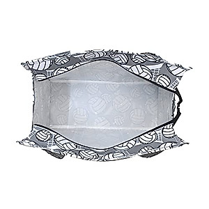 NGIL Utility Water Resistant Tote Bag, Top Zipper Closure, Perfect Gifts for Working Women, Teachers, Nurses, Gym bag (Volleyball-black)