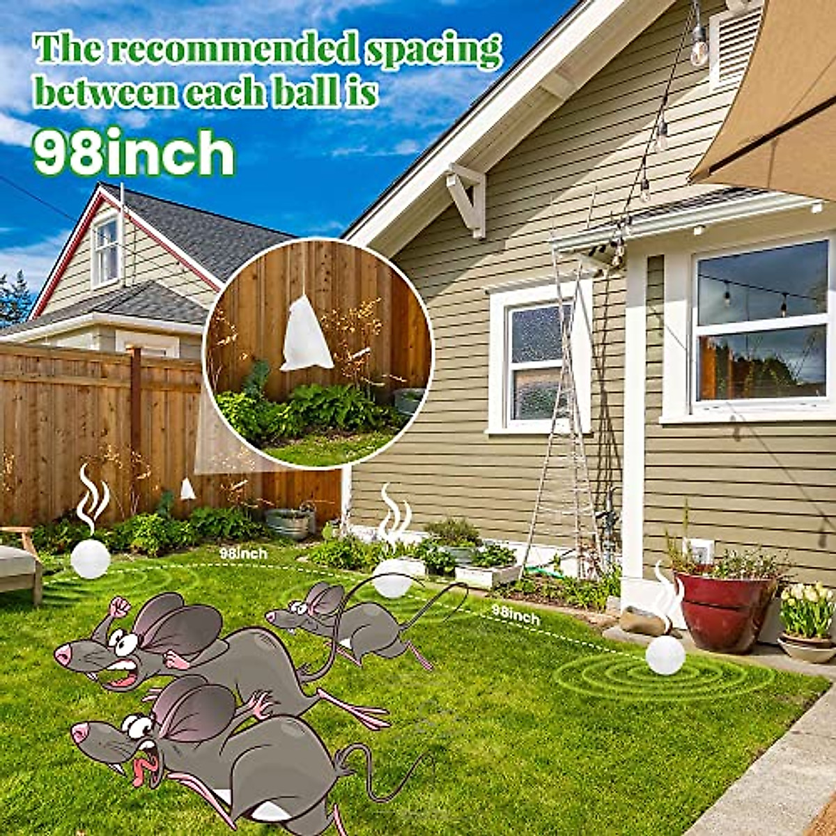 12 Pcs Natural Mouse Repellent Peppermint Oil to Repel Mice and Rats, Rodent Rat Repellent for Car Engines Kitchen Indoor Outdoor, Keep Moles & Voles Out of Your Lawn/Garden, Pet Safe