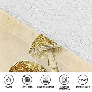 Vintage Edible Mushrooms Wearable Blanket Shirt Printed Pullover Super Dalian Hoodie Tv Blanket With Sleeves And Pockets