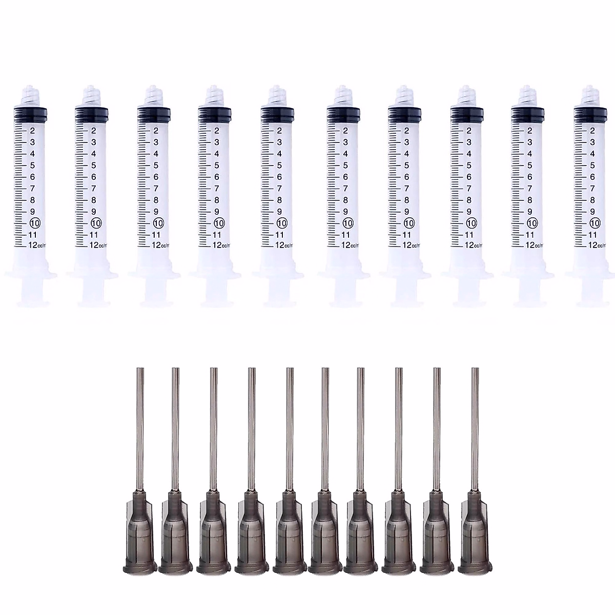 10ml Sterile Syringe 16g x 1 1/2" Blunt Tip Needles - Pack of 10 - Perfect for Precision Crafting, DIY Projects, Ink Refilling, and Detailed Applications