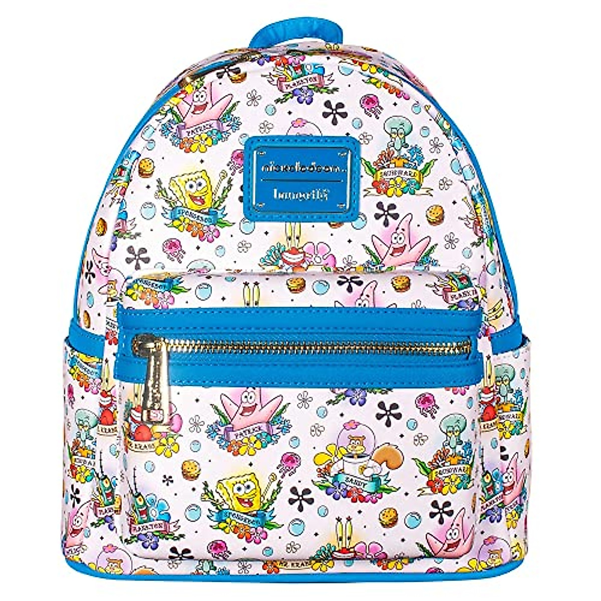 Loungefly Spongebob Tattoo AOP Mini Backpack Nickelodeon