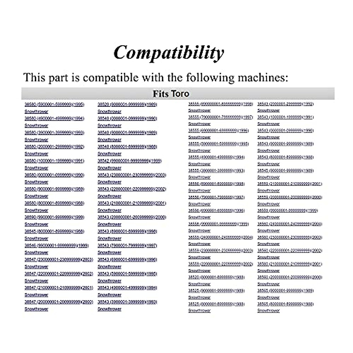 OUSTUE 63-2700 Impeller Cable Replacement for Toro Snowblower - Replaces 632700 Cable