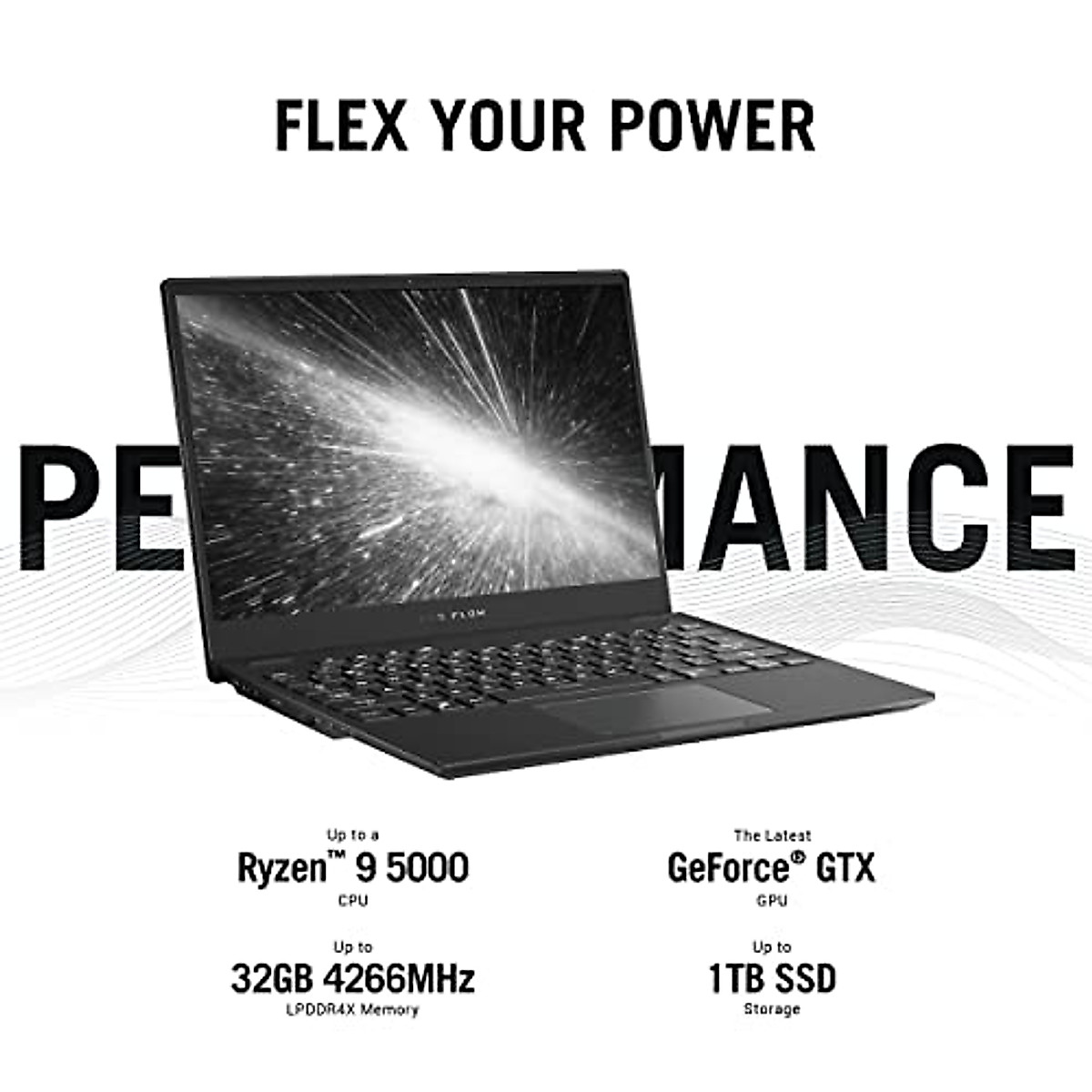 ASUS ROG Flow X13 Ultra Slim 2-in-1 Gaming Laptop, 13.4” 120Hz FHD+ Display, GeForce GTX 1650, AMD Ryzen 9 5900HS, 16GB LPDDR4X, 1TB PCIe SSD, Wi-Fi 6, Windows 10 Home, GV301QH-DS96