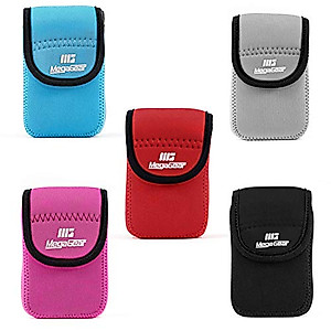 MegaGear Olympus Tough TG-6, TG-5, TG-4, TG-870, TG-860 Ultra Light Neoprene Camera Case, with Carabiner - Black (Model: MG794)