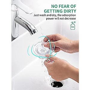 ZBYOMI Suction Cup Hooks, Reusable Vacuum Suction Cup Hooks, Punch-Avoided Suction Hooks- Powerful Waterproof Shower Hooks for Bathroom，Kitchen，Glass Door use