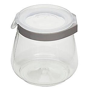 37 oz. Plastic Food Storage Container by Home Basics | Secure Flip-Top Closure with Silicone Seal | Use to Store Rice, Flour, Sugar, Trail Mix and Other Dry Goods