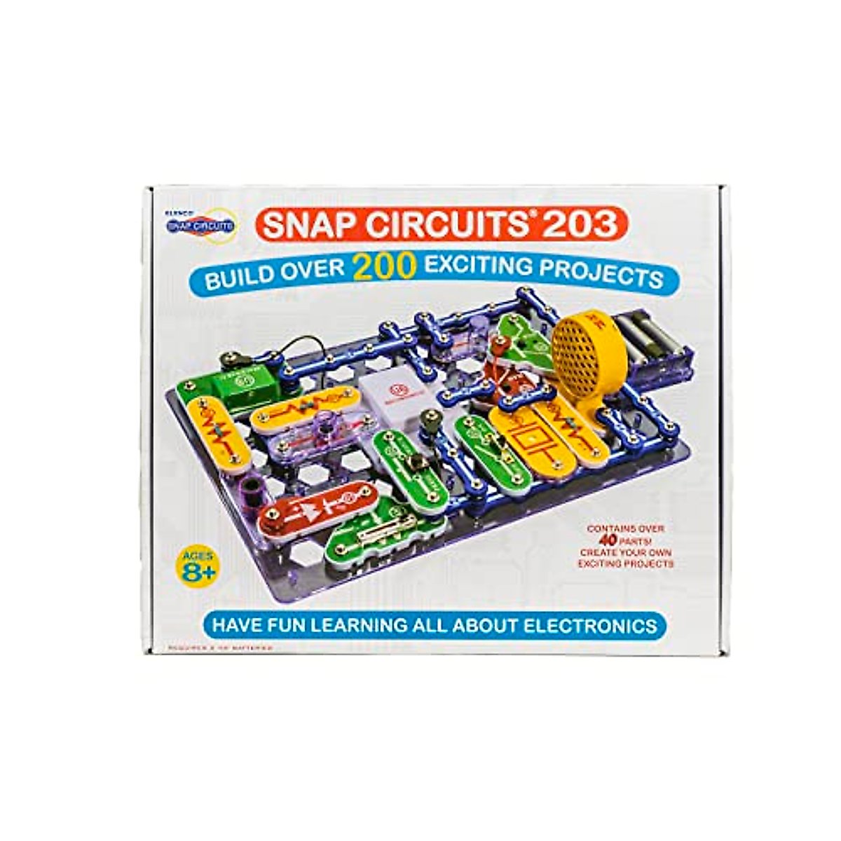 Snap Circuits 203 Electronics Exploration Kit | Over 200 STEM Projects | Full Color Project Manual | 42 Snap Modules | Unlimited Fun