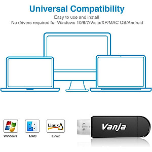 Vanja SD Card Reader, Micro SD to USB OTG Adapter Micro USB Portable Memory Card Reader for SD TF SDXC SDHC MMC RS-MMC Micro SD Micro SDXC Micro SDHC Card and UHS-I Cards