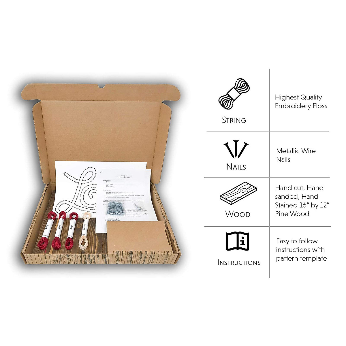 String of the Art Love String Art Kit, American Made Crafting Supplies, DIY Craft Kit for Adults, Beginner to Advanced Crafters