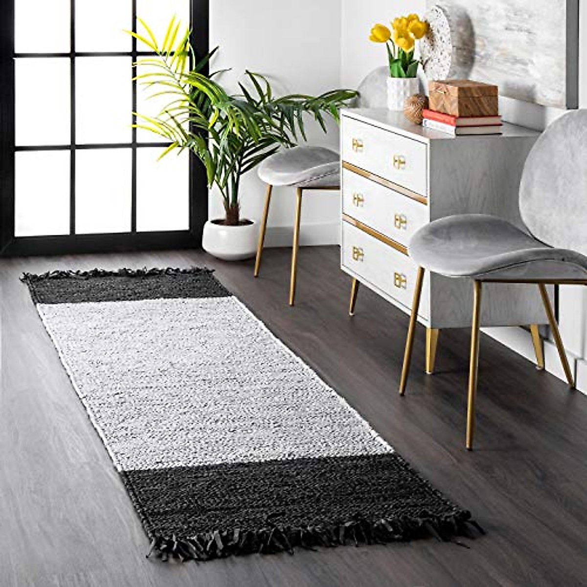 nuLOOM Hayworth Contemporary Runner Rug, 2' 6" x 8', Silver
